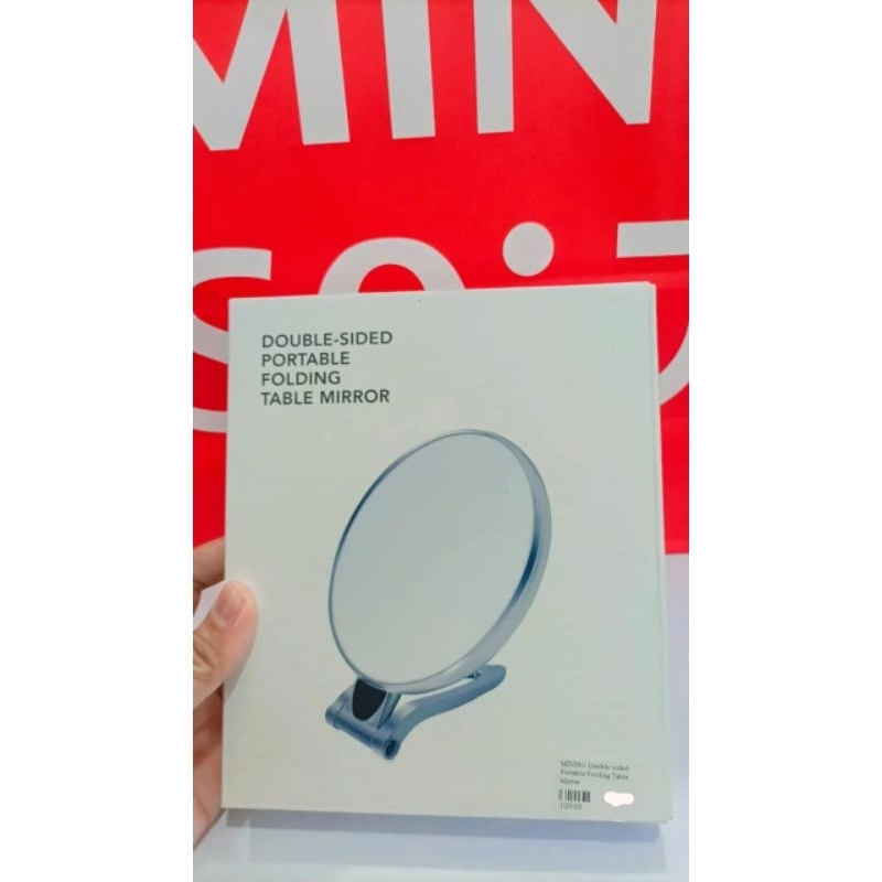 Jual MINISO CERMIN MEJA TABLE MIRROR,kaca 2 SISI | Shopee Indonesia