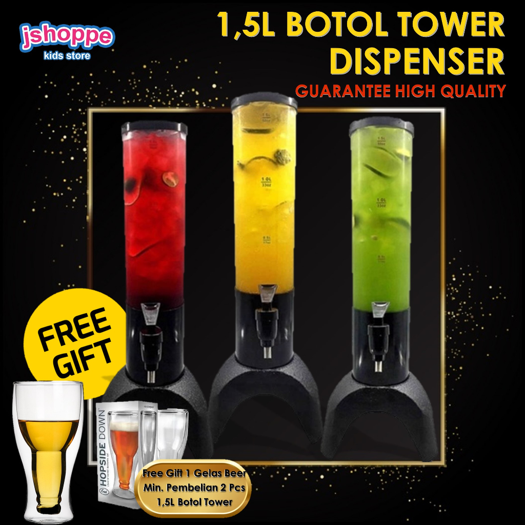 Jual BERGARANSI Botol Tower Premium 1,5 Liter Cocok Untuk Kafe Bar ...
