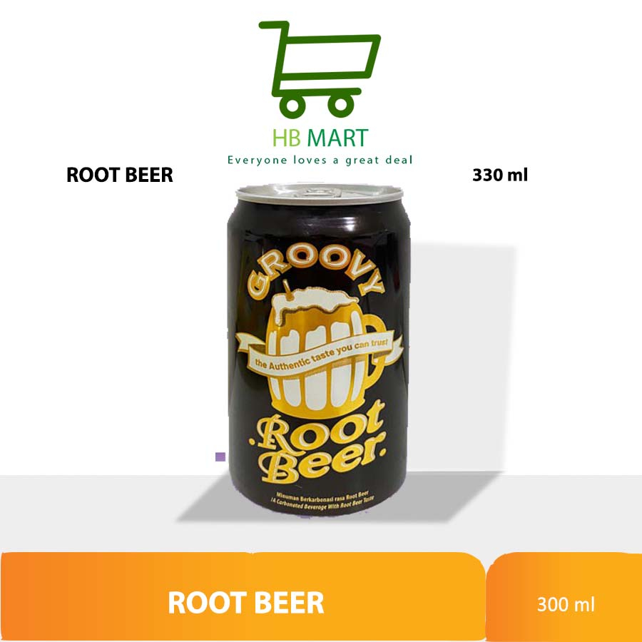 Jual GROOVY ROOTBEER CAN 330 ML / Grovvy Root Beer Kaleng 330ml ...