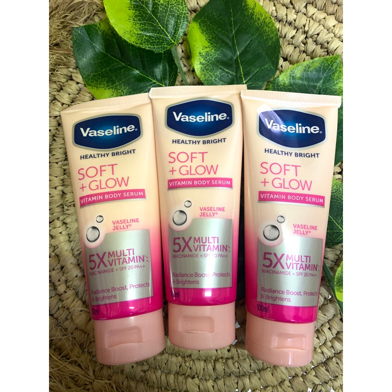 Jual VASELINE SOFT GLOW VITAMIN BODY SERUM 100 ML | Shopee Indonesia
