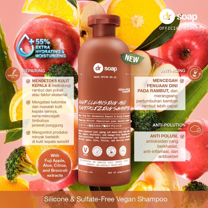 Jual DR SOAP SHAMPOO DEEP CLEANSING AND REVITALIZING SHAMPOO / MESSY ...