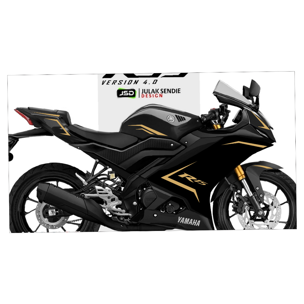 Jual Striping Custom R15 V4 Cutting Sticker WARNA GOLD | Shopee Indonesia