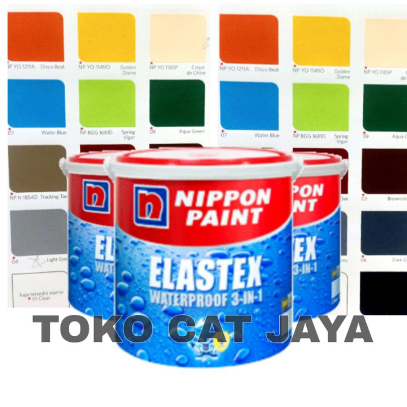 Jual ELASTEX Waterproof 3 in 1 Nippon paint 1 kg cat Anti Bocor | Shopee Indonesia