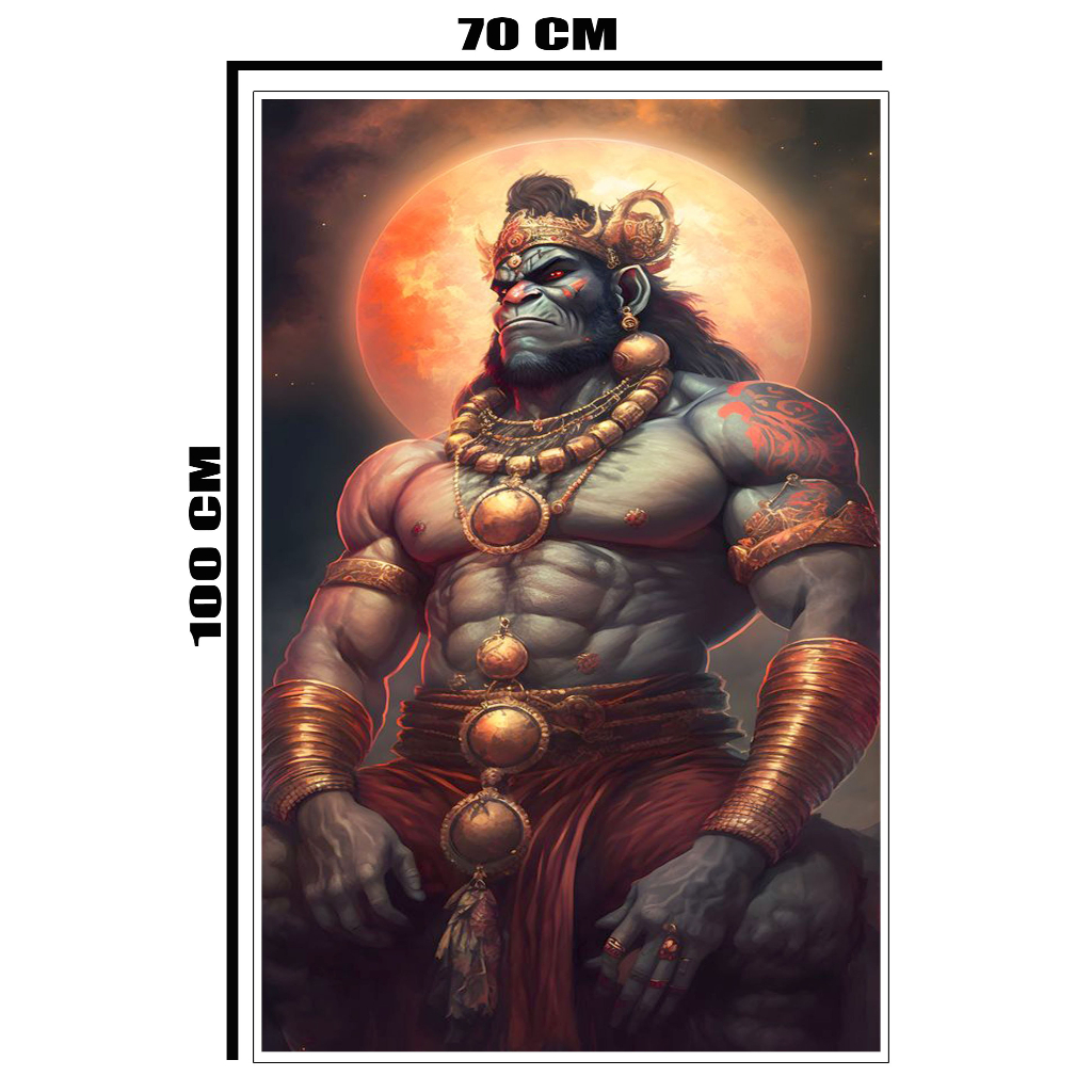 Jual Poster cetak uk jombo 70 x 100 cm bahan flexi motiv gambar hanoman ...