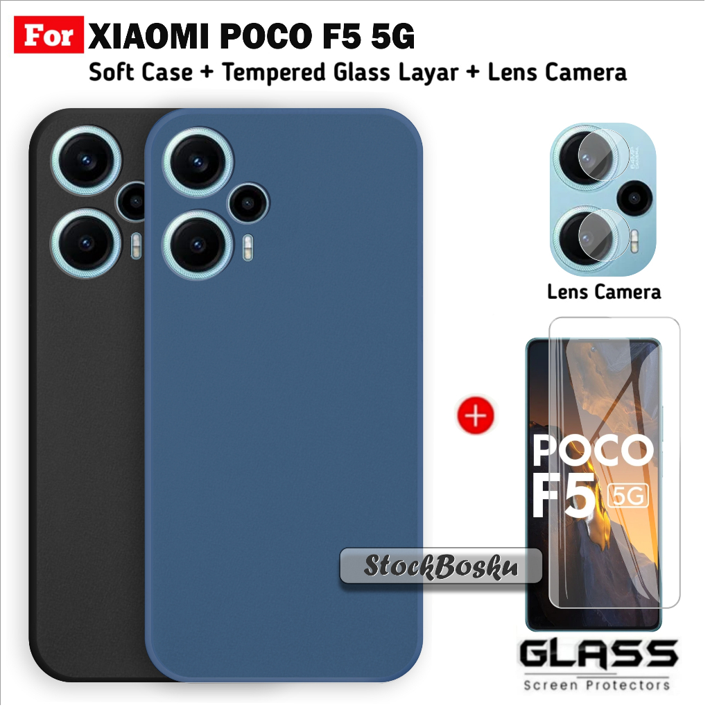 Jual Paket 3in1 Soft Case Xiaomi Poco F5 5G Matte Sandstone Free Anti ...