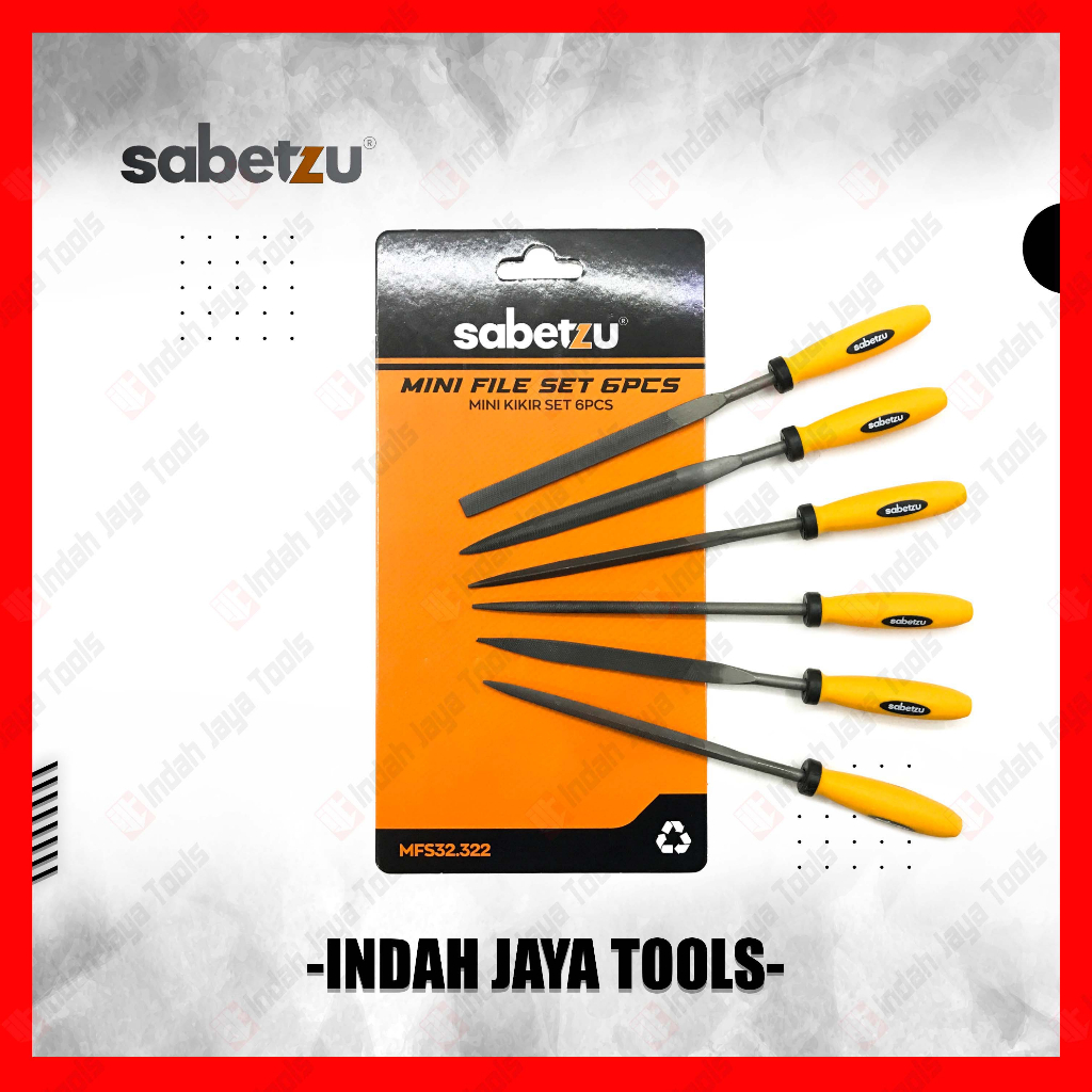 Jual SABETZU MFS322 Kikir Set Mini 6 Pcs - Kikir Besi Kayu Files 160 mm ...