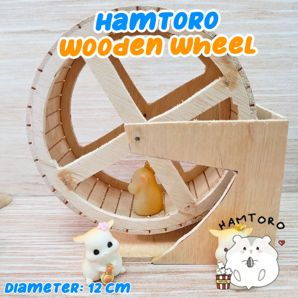 Jual Kincir Wheel Kayu 13cm Hamster Sudut Alami | Shopee Indonesia