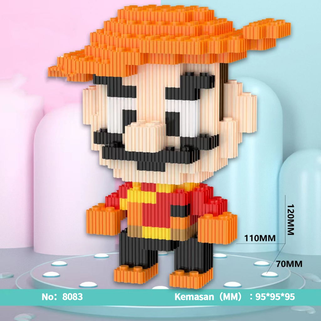 Jual Blok Bangunan Super Mario Kartun Mainan Balok Bricks Susun Mario ...