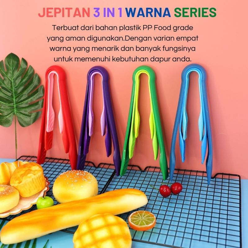 Jual Penjepit Makanan Jepitan Gorengan Capitan Roti Kue Bahan Plastik ...