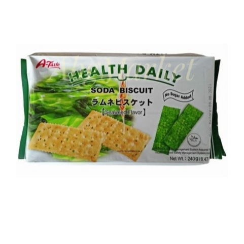 Jual Health Daily Soda Biscuit Seaweed Flavor No Added Sugar / Biskuit ...