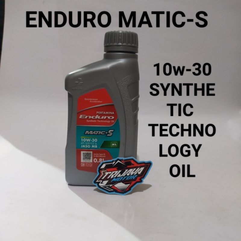 Jual Oli Pertamina Enduro matic-s 10w-30 pelumas motor universal 800mL ...