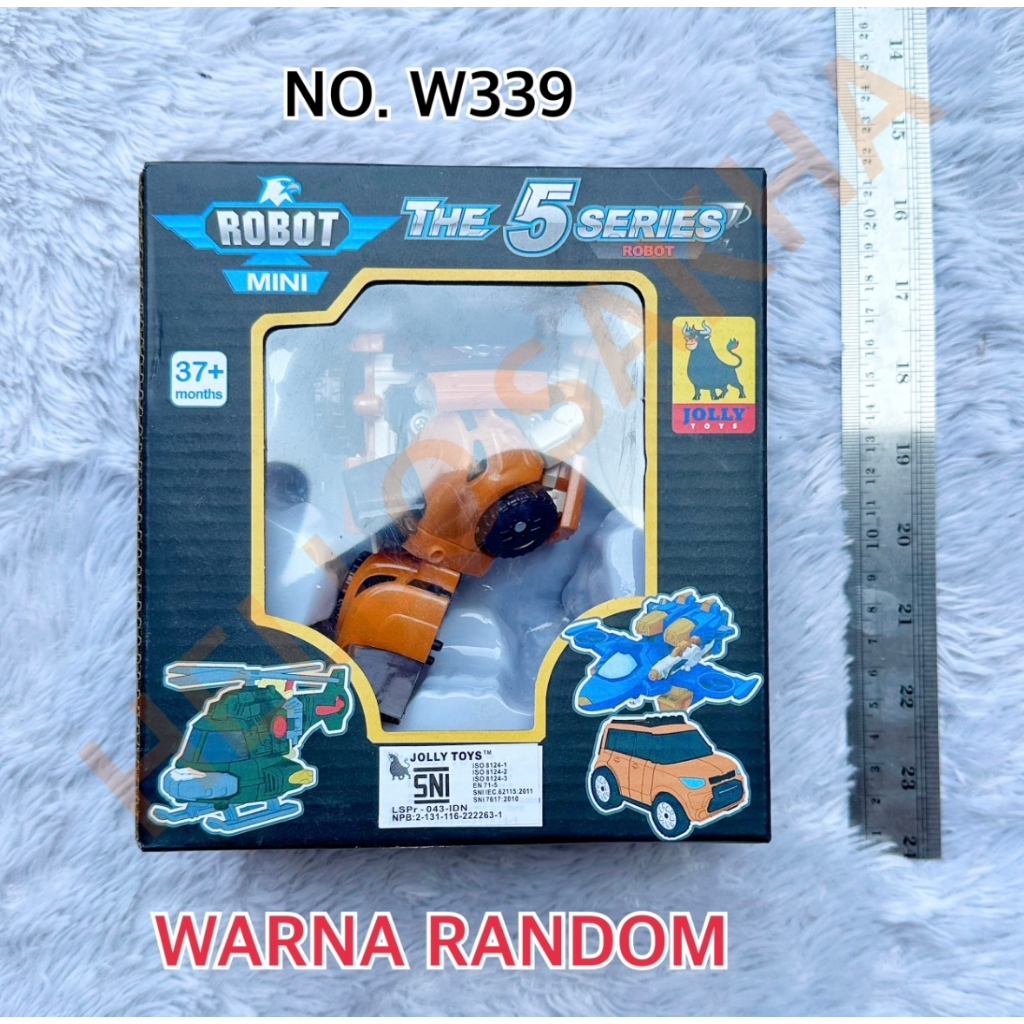 Jual MAINAN NO. W339 ROBOT MINI THE 5 SERIES BISA BERUBAH JADI MOBIL ...