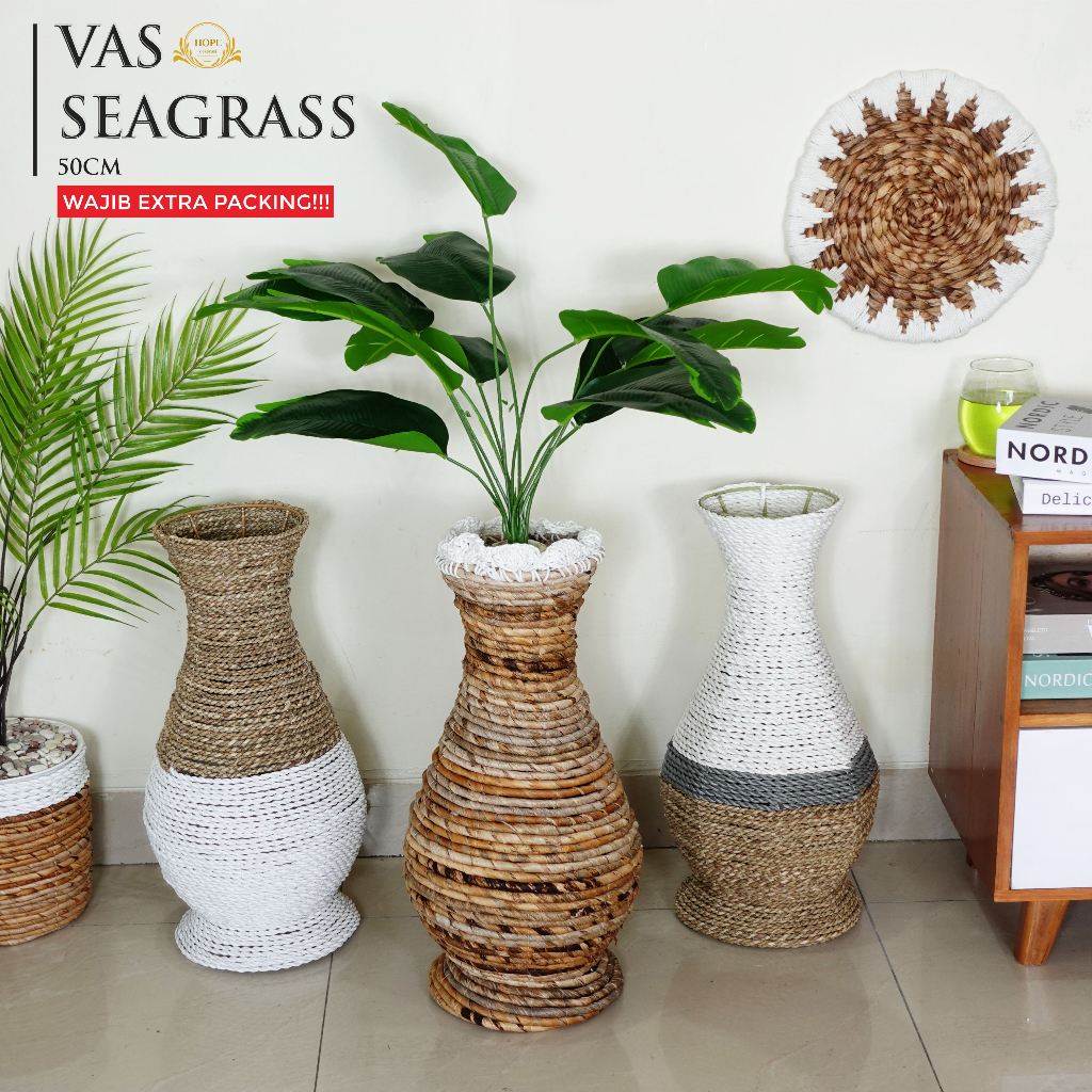 Jual Vas Pot Guci Dari Seagrass Tinggi 50cm Sangat Cocok Untuk Tempat ...