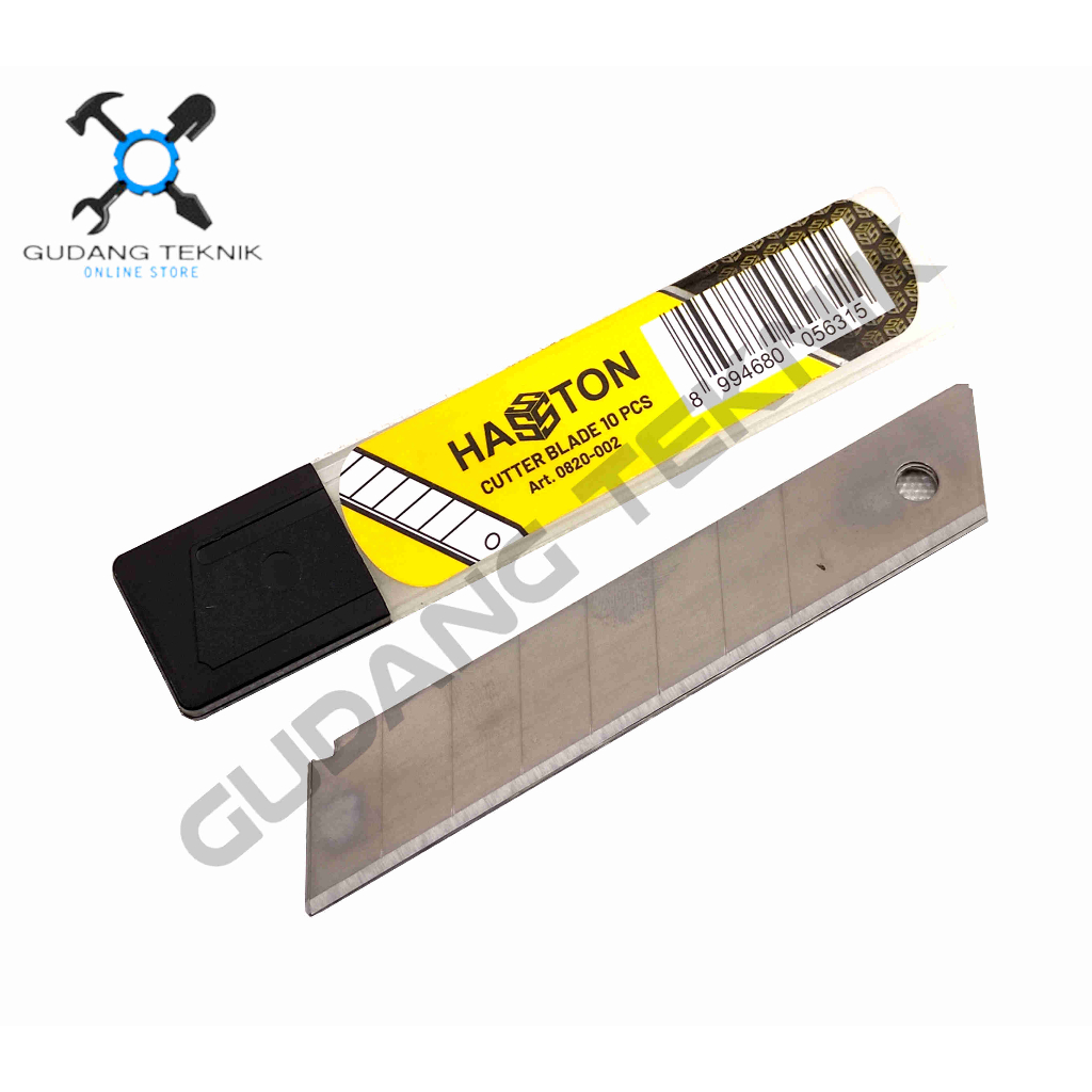 Jual Isi Refill Pisau Cutter 18mm SET 10pcs 0820-002 HASSTON PROHEX ...