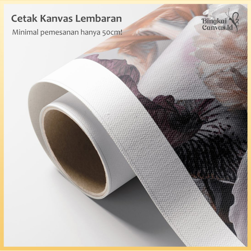 Jual Cetak Foto Kanvas Lembaran Printing Custom Tanpa Frame Frameless ...