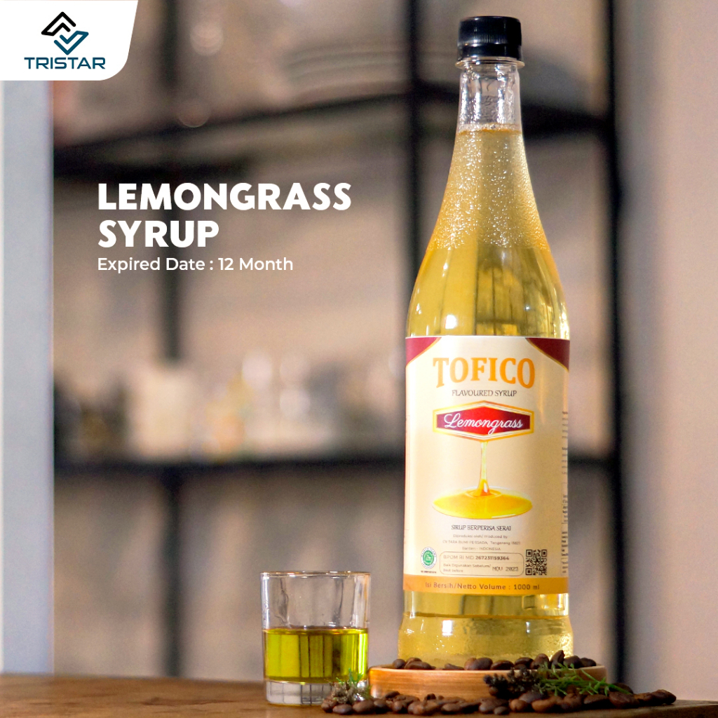 Jual Tofico Lemongrass Syrup - Sirup Premium Rasa Serai/Sereh 1000 ml ...