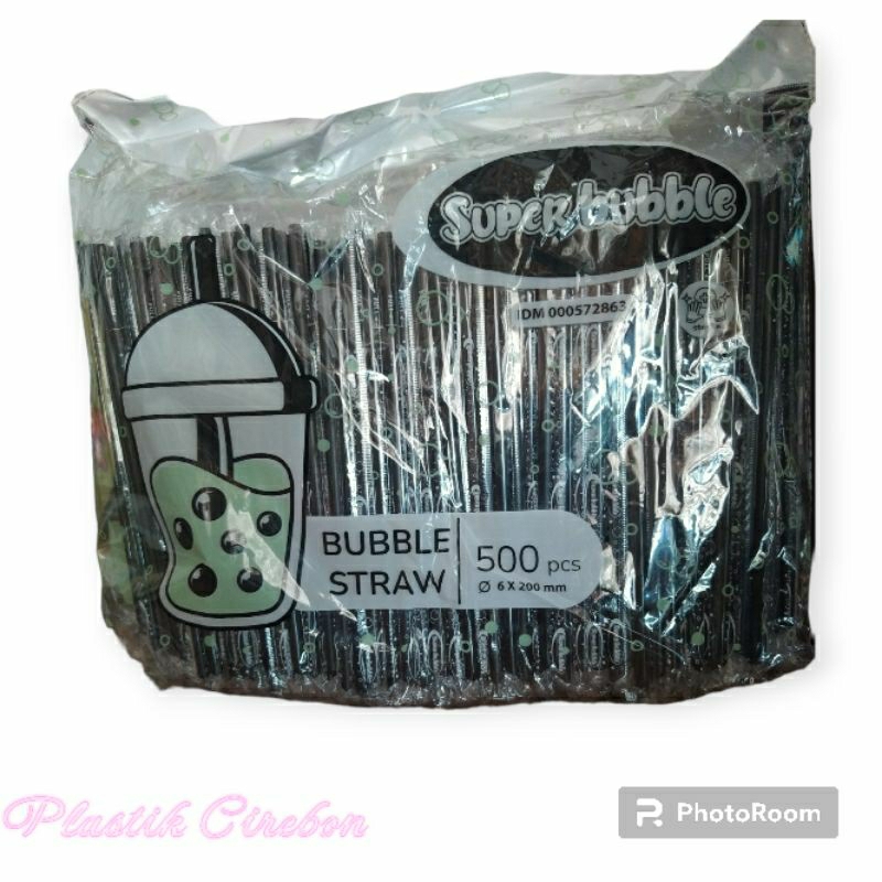 Jual Sedotan steril (500pcs) sedotan warna hitam plastik 6x200mm ...