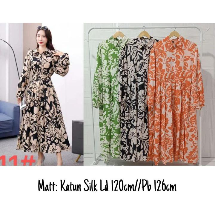 Jual HARGA GROSIR Dress Katun Silk (1seri 3 Warna) | Shopee Indonesia