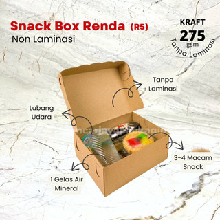 Jual Kotak Snack R5 Renda Kraft Coklat Dus Kue 16x12.5x6.5 cm | Shopee ...