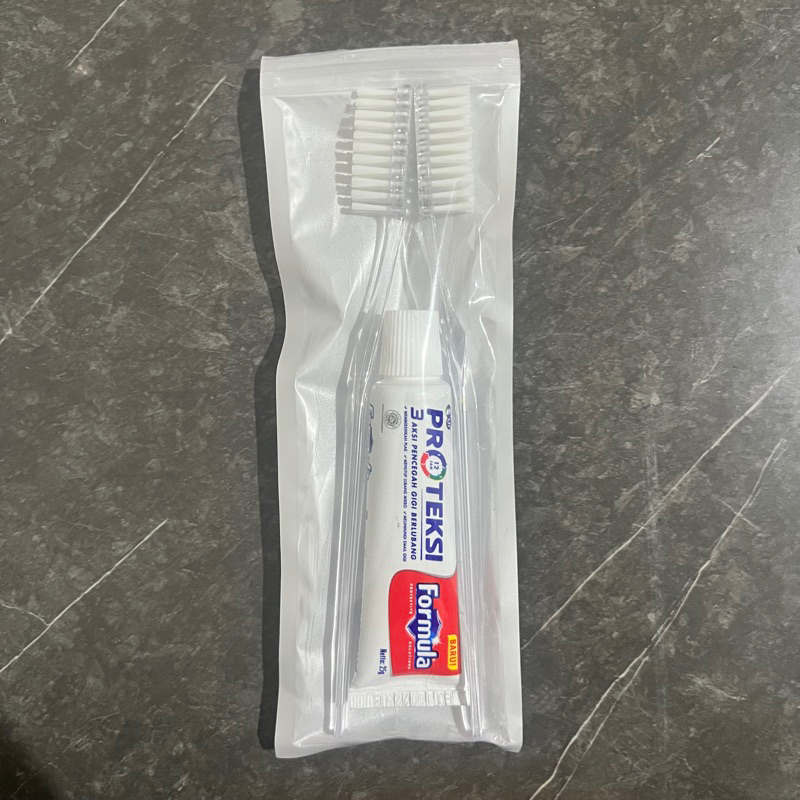 Jual sikat gigi hotel duo pepsodent/formula 20 pcs ( duo krist pepso ...