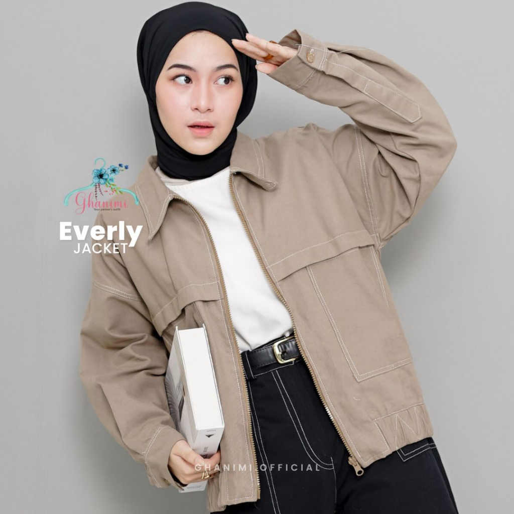 Jual Ghanimi - Everly Jacket / Jaket polos / Jaket casual formal / outer polos / jaket motor ...