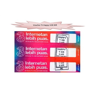 Jual Voucher Tri Happy 1GB 3hr | Shopee Indonesia