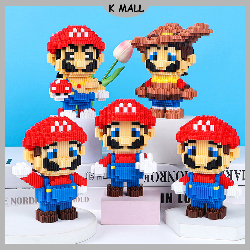 Jual Mainan Super Mario Series Nano Block Kartun Mario Bross DIY ...