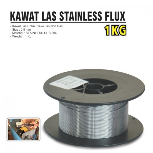 Jual ALDO Kawat Las MIG Wire STAINLESS SUS 304 Flux Core/Tanpa Gas 0,8mm 1kg | Shopee Indonesia