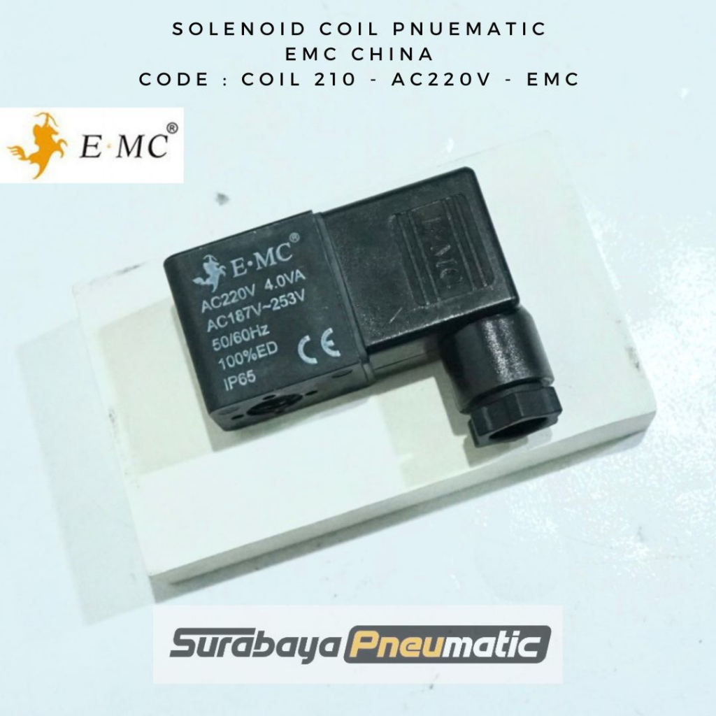 Jual Coil Solenoid Valve 220 - AC220V - Pneumatic "EMC" | Shopee Indonesia