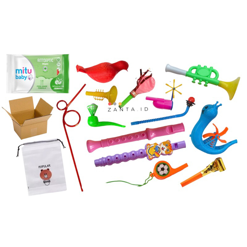 Jual FREE POUCH LUCU SET ISI 12 PELUIT + 1 SEDOTAN ULIR TEBAL || Alat ...