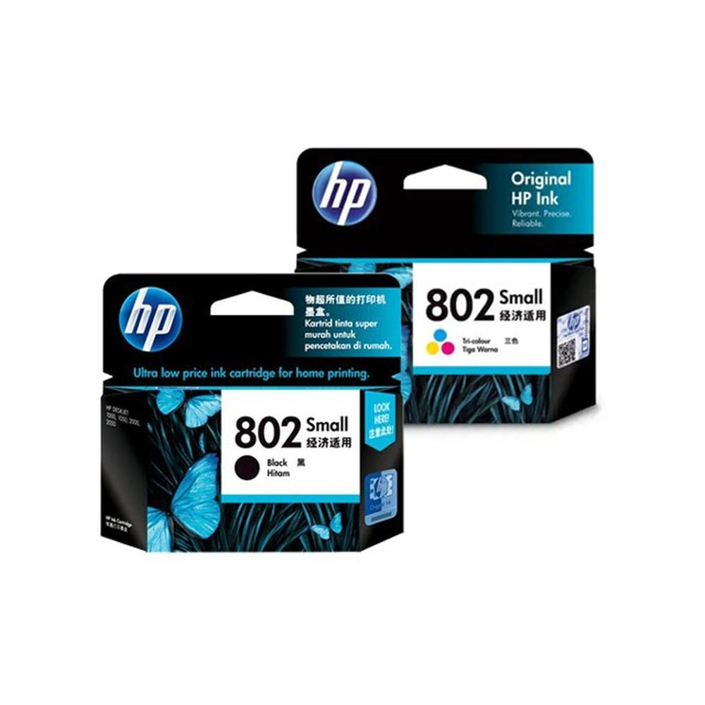 Jual Tinta HP 802 Small Black dan color Original Ink Cartridge | Shopee ...