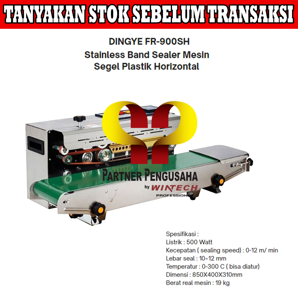 Jual DINGYE FR-900SH Stainless Band Sealer Mesin Segel Plastik ...
