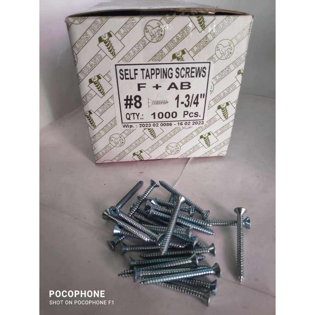 Jual Sekrup Taping FH+ 8x1-3/4" Lion Per Kotak // Self Tapping Screws F ...