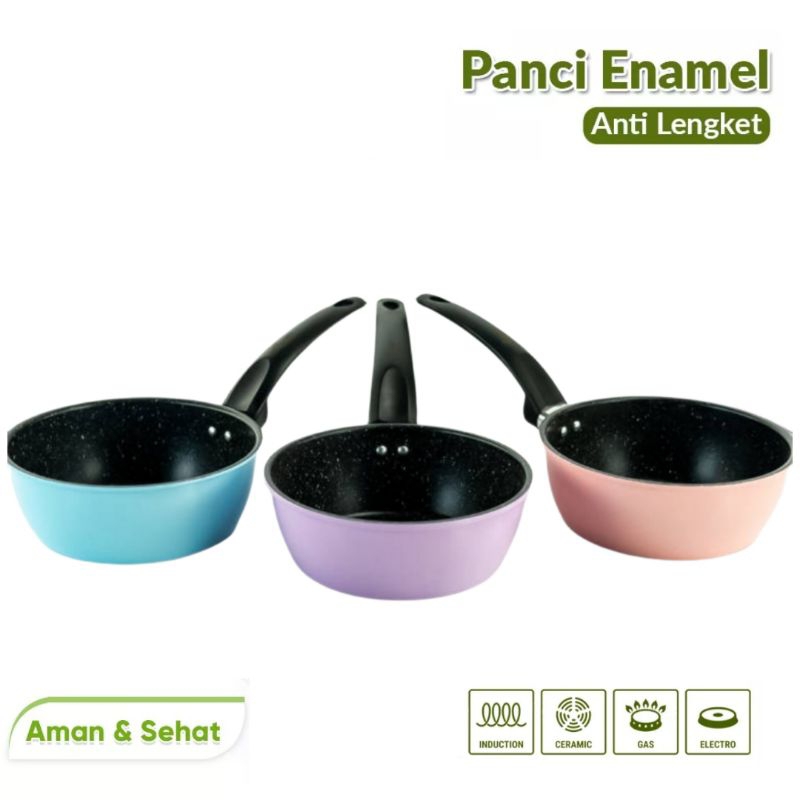 Jual [100%ORI] Panci Teflon 18-20-22-30cm Panas merata Panci mie mudah ...