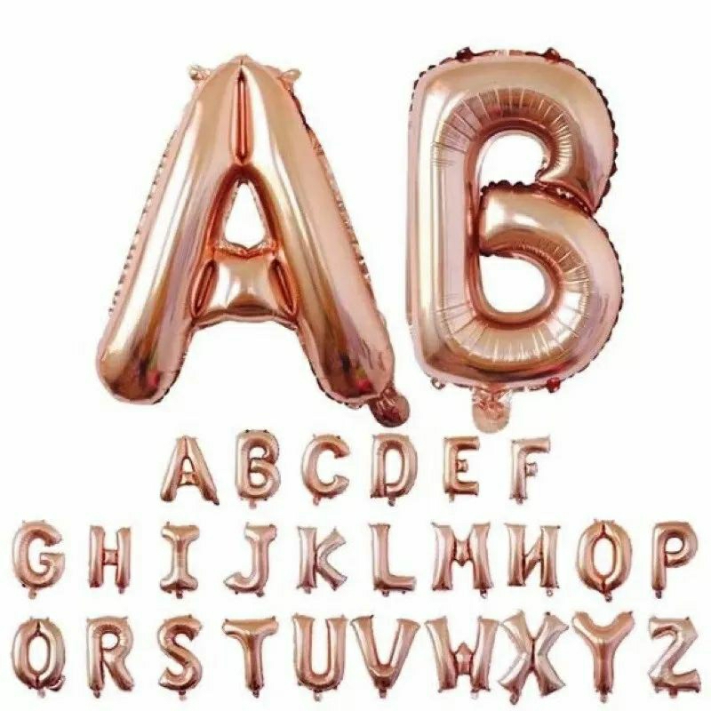 Jual Balon foil huruf 40cm rosegold rose gold balloon karakter hiasan ...