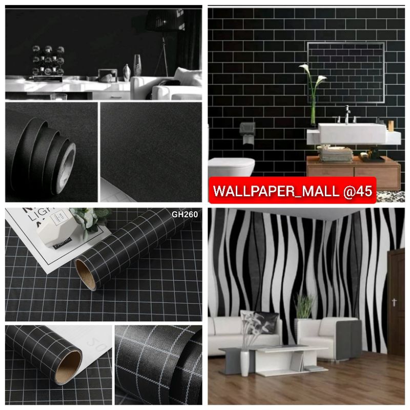 Jual Wallpaper Dinding Hitam Wallpaper Bata Hitam Walpaper Wallpaper ...