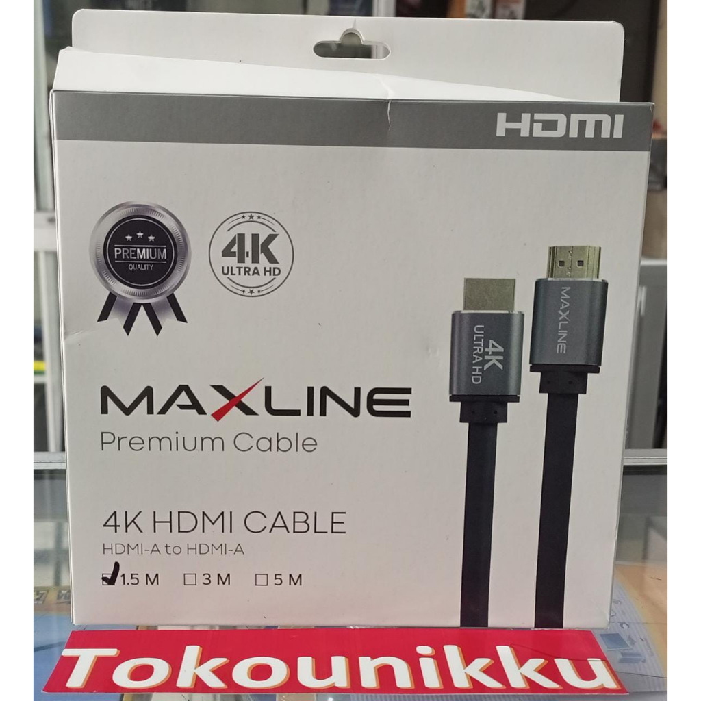 Jual Kabel HDMI MaxLine 2.0 Ultra HD 4K Premium Quality 1.5M | Shopee ...