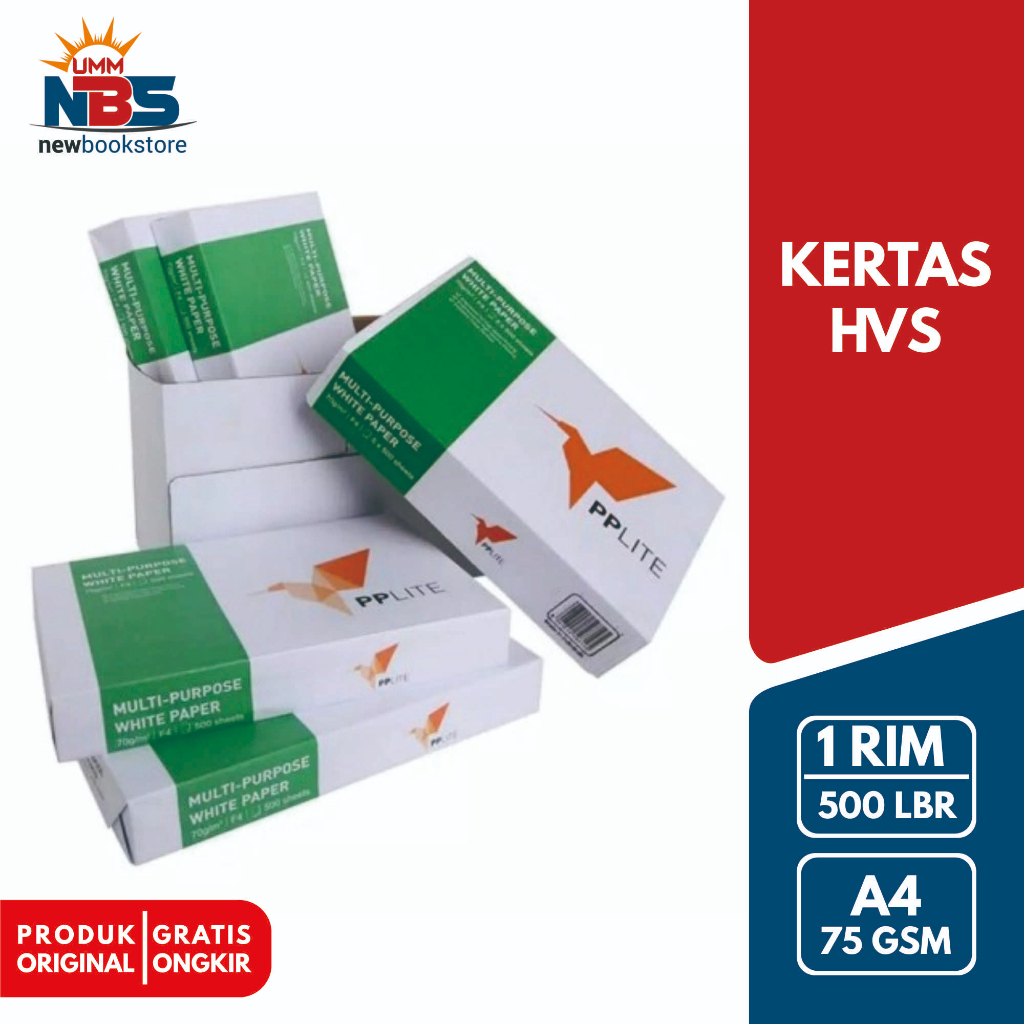 Jual Kertas Printer / Fotocopy | Kertas HVS PPLite A4 70 gsm 1 Rim isi ...