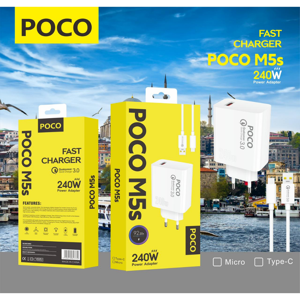 Jual Charger Ori 100% MI pocophone poco m5s 240w Support FastCharging ...