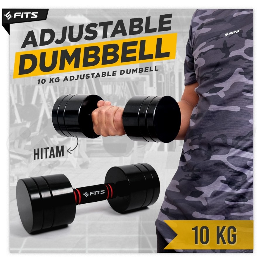Jual SFIDN FITS Adjustable Dumbbell 10kg | 20 kg Dumbell Barbel Barbell | Shopee Indonesia