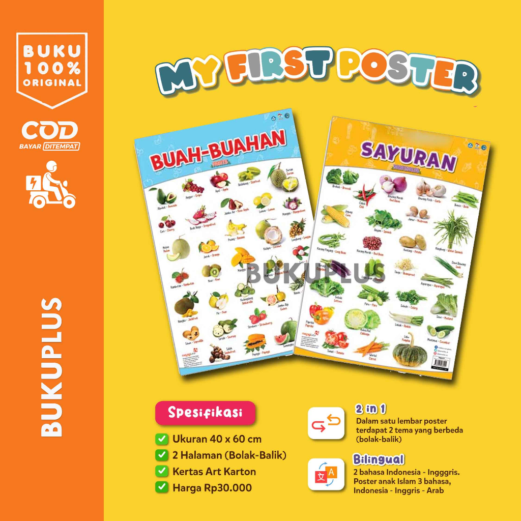Jual MY FIRST POSTER SAYURAN | Shopee Indonesia