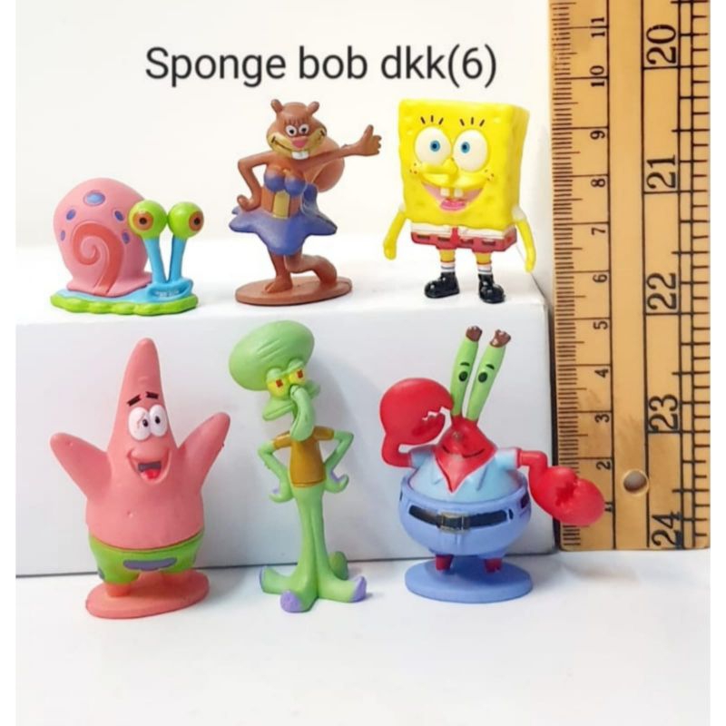 Jual mainan figure spongebob and friend set 6 pcs | Shopee Indonesia