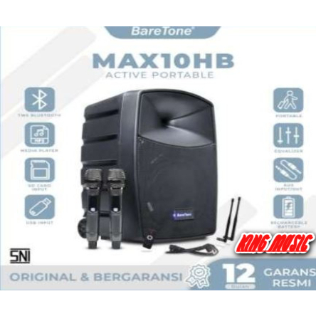 Jual Speaker Portable BareTone MAX10HB / MAX 1OHB / MAX 10 HB / MAX10 ...