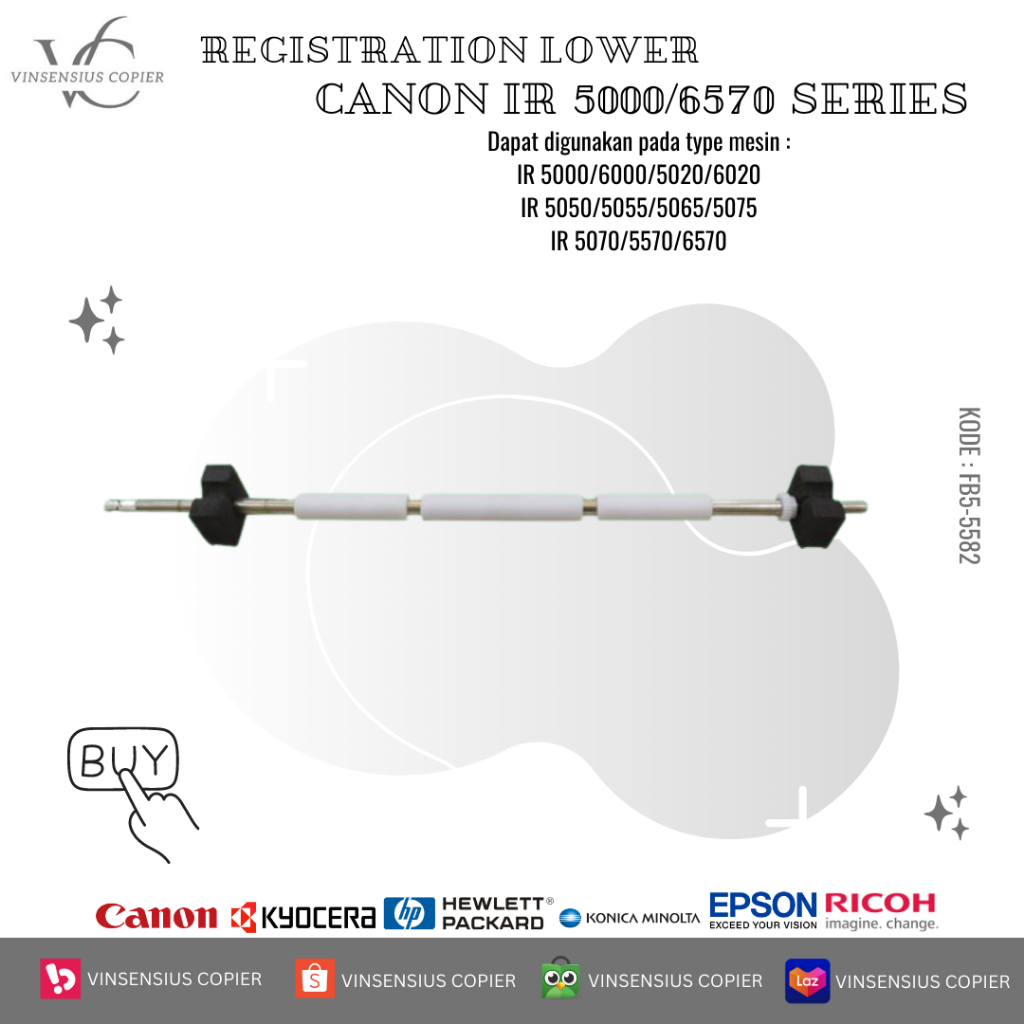 Jual ROLL REGISTRATION LOWER CANON IR 5000/6570 SERIES | Shopee Indonesia