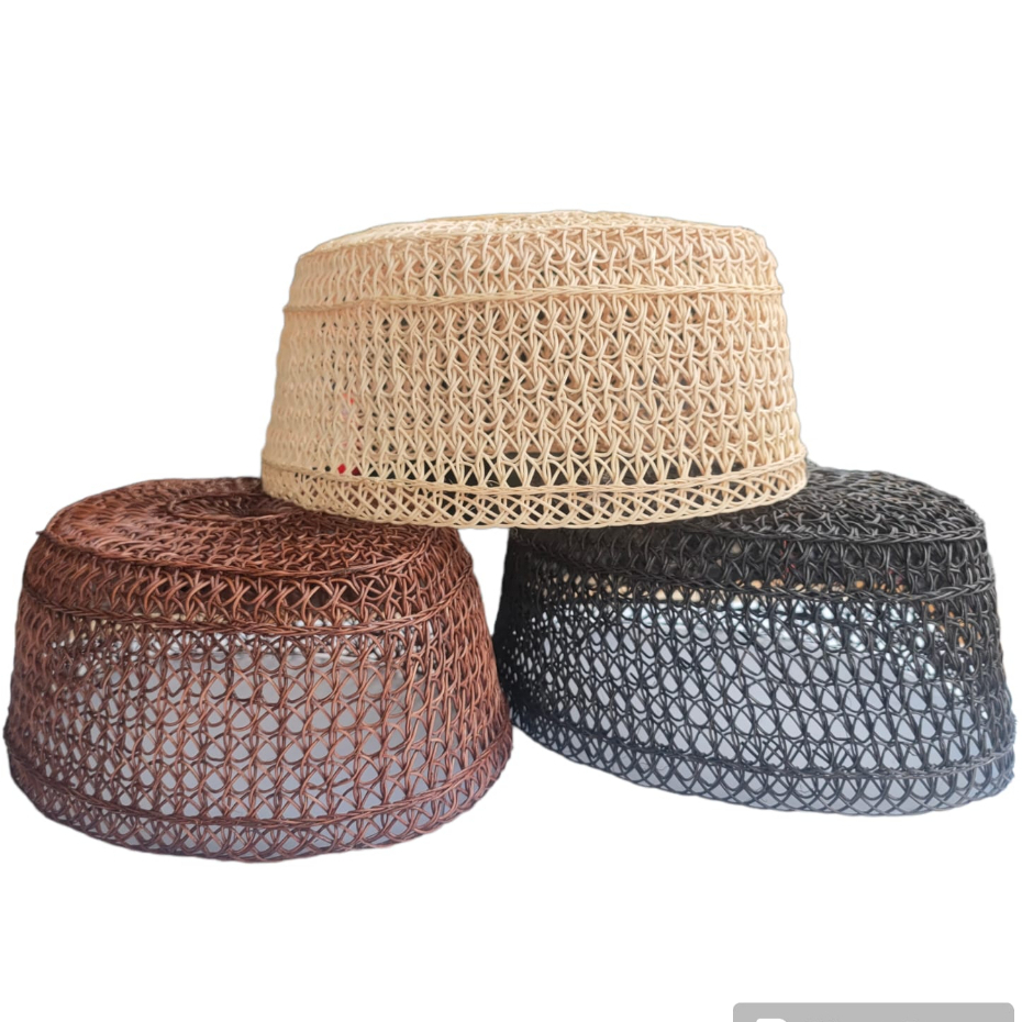 Jual Peci Rotan Kalimantan / Peci Rotan / Peci Akar Rotan /Kopiah / songko / free packing kardus ...