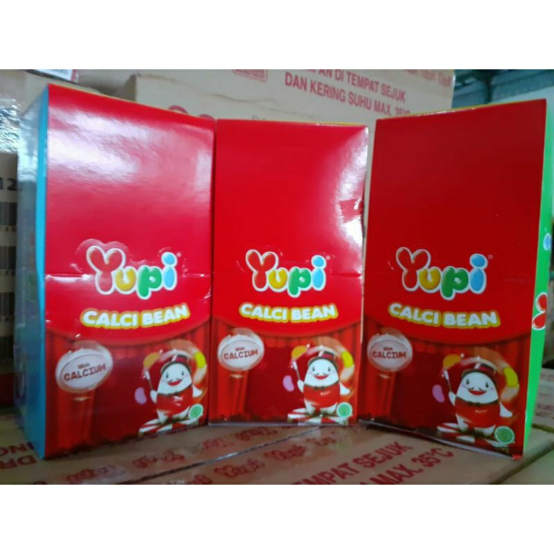 Jual Yupi Calci Bean Box 134gr ( isi 12pcs) | Shopee Indonesia