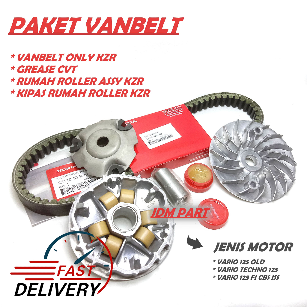 Jual PAKET VANBELT ONLY KZR + RUMAH ROLLER ASSY KZR + KIPAS RUMAH ROLLER KZR + GREASE/GEMUK ...