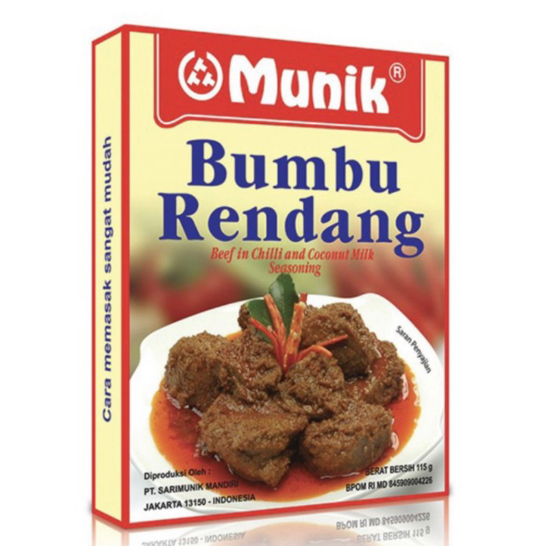 Jual Bumbu MUNIK RENDANG 115 grm BUMBU Masak Rendang Pasti Enak ...