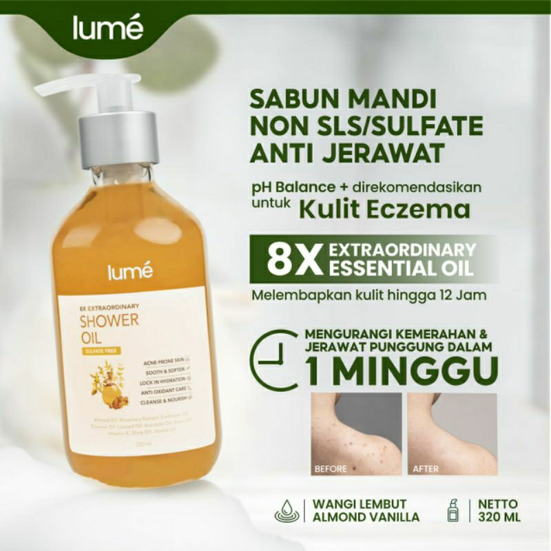 Jual LUME LUME 8x Extraordinary SHOWER OIL BODY WASH SABUN MANDI NON ...