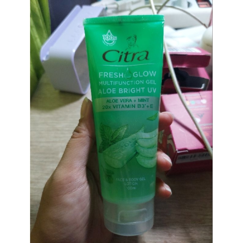 Jual Citra fresh glow multifunction gel aloe bright uv 100ml | Shopee ...